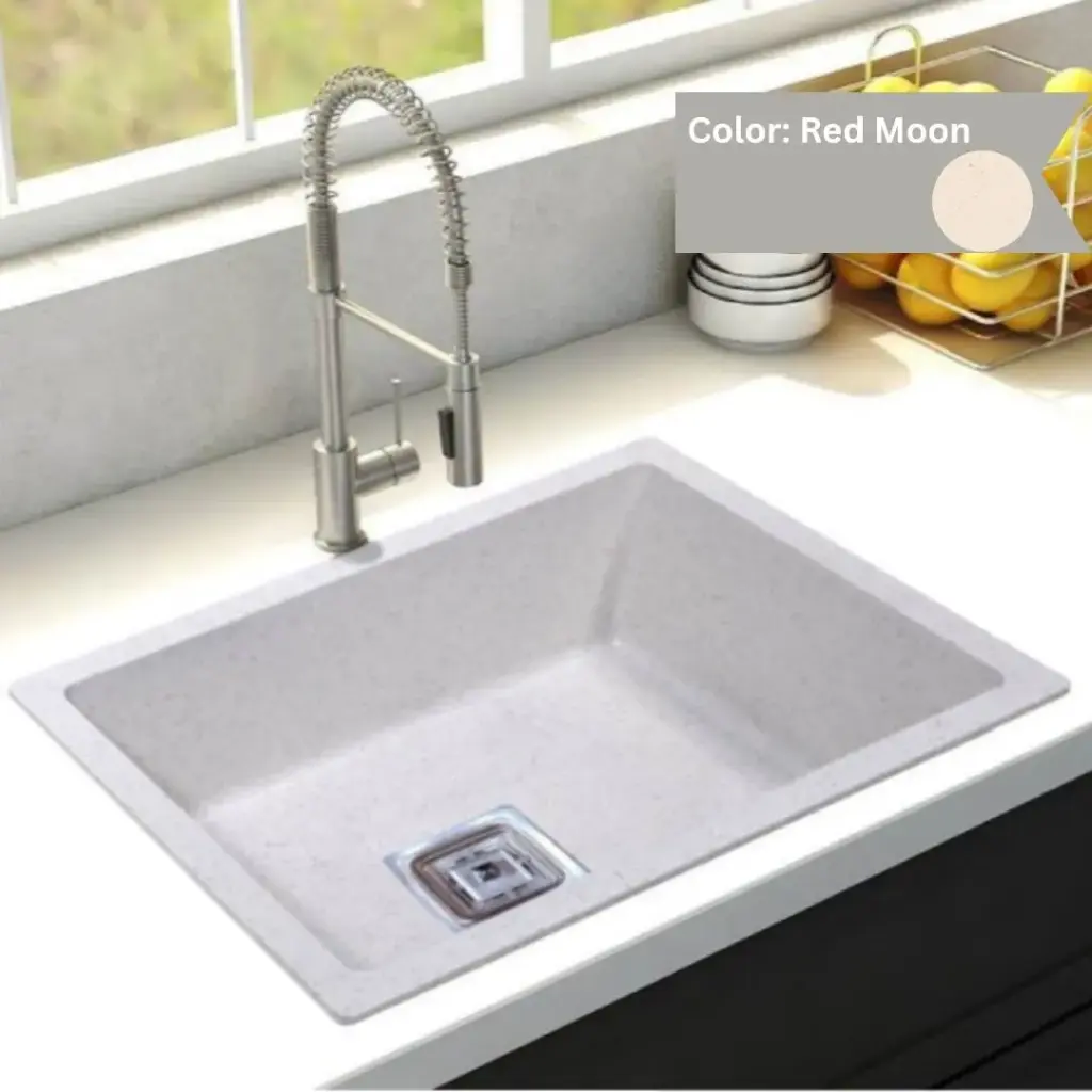 Red Moon - Vega-V2 - Quartz Kitchen Sink - 24"x18" | UNI STONE & MORE